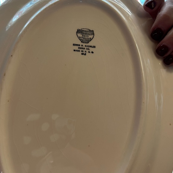 Vintage | Dining | Vintage Edward Knowles Semi Vitreous Oval Platter ...